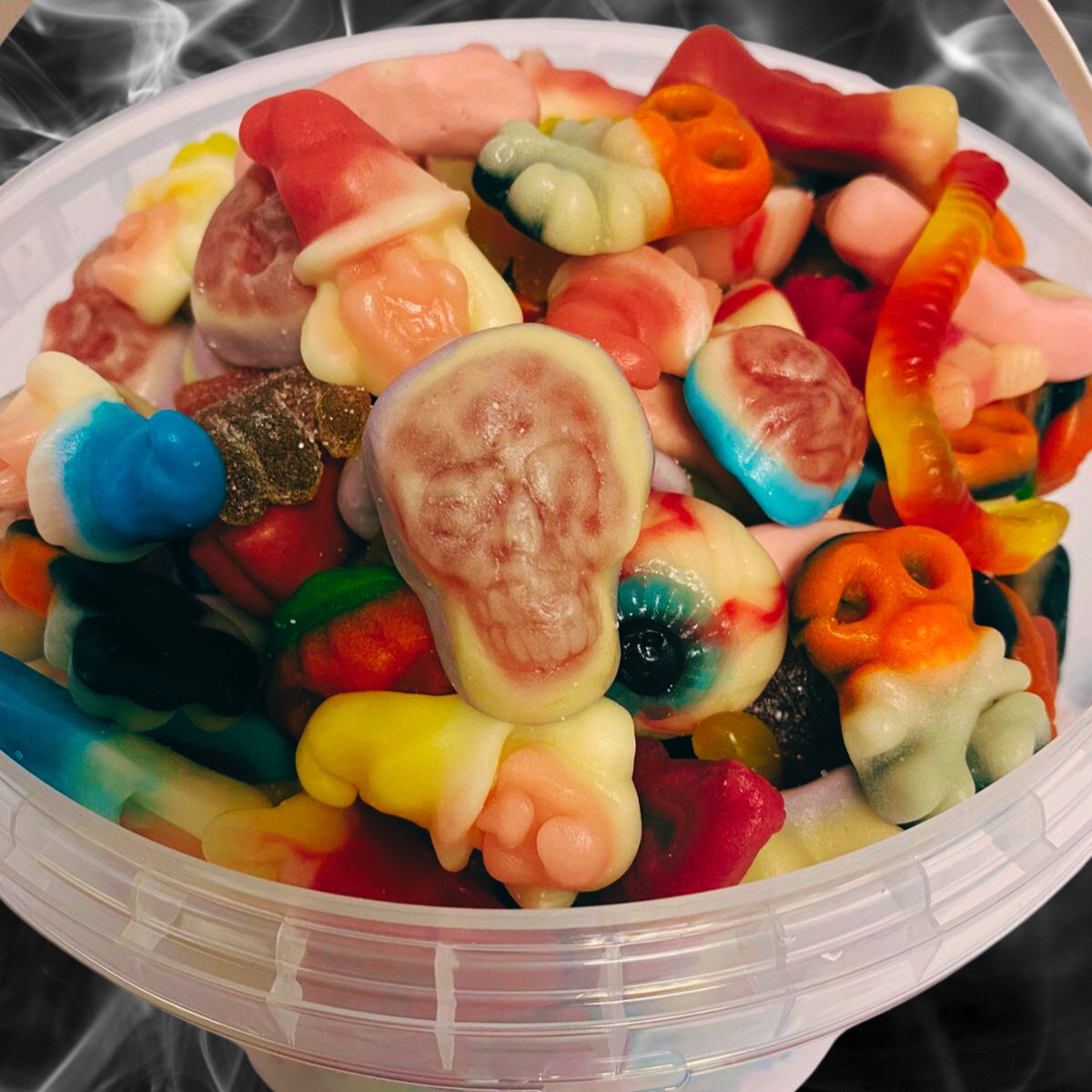 Monster Halloween Sweets Fizzy Jelly Sweets Bucket - Candy Delivered